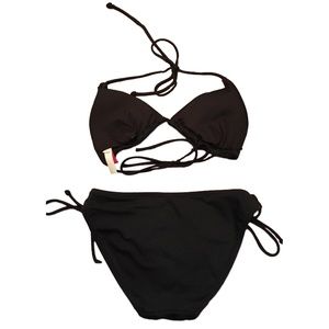 Victoria's Secret | Swim | Victorias Secret Black String Bikini Set ...